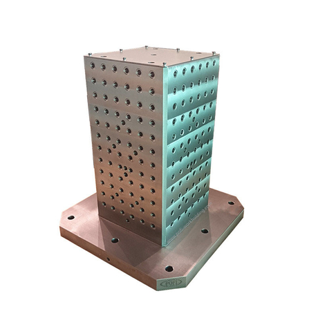 POFI Square Tooling Base Block With Grid CNC Tombstone - Buy Square ...